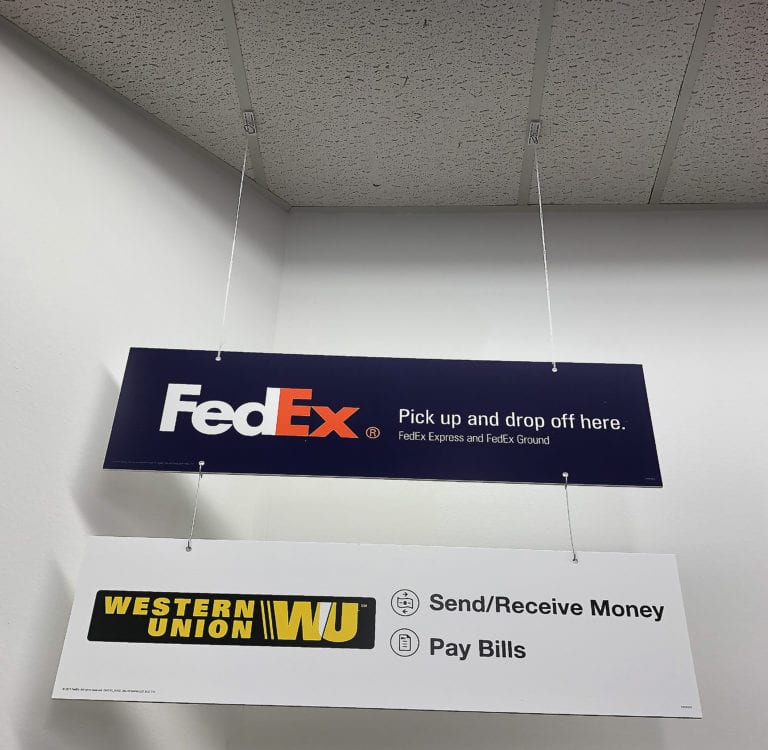 Shop Sign Accessories for Hanging Signs & Banners | Ceiling Outfitters